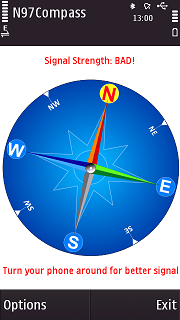 compass โปรแกรมเข็มทิศ สำหรับ nokia n97 - trendymobile.net